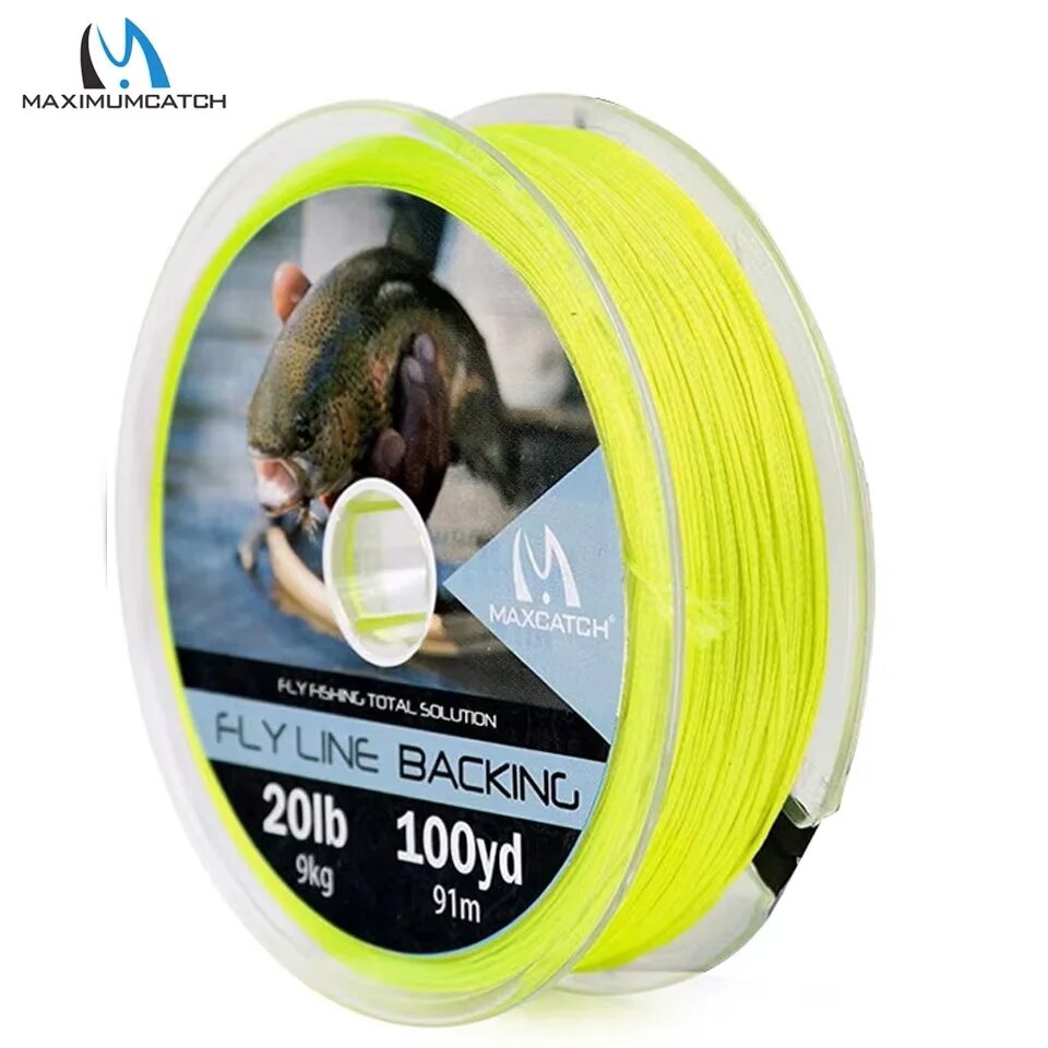 Желтая леска для нахлыста MAXIMUMCATCH 30LB 100YARD