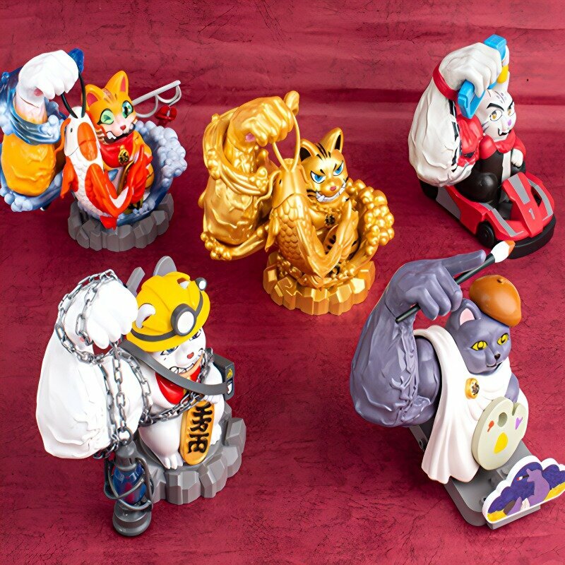 Фигурка унисекс TOP TOY Tide Rising Anime x Great Power Lucky Cat, Two blind boxes (random style)