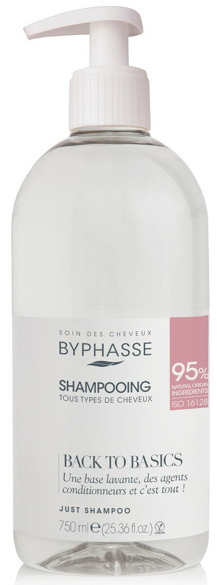 Шампунь Byphasse Back to Basics для всех типов волос, 750мл, (1 шт)