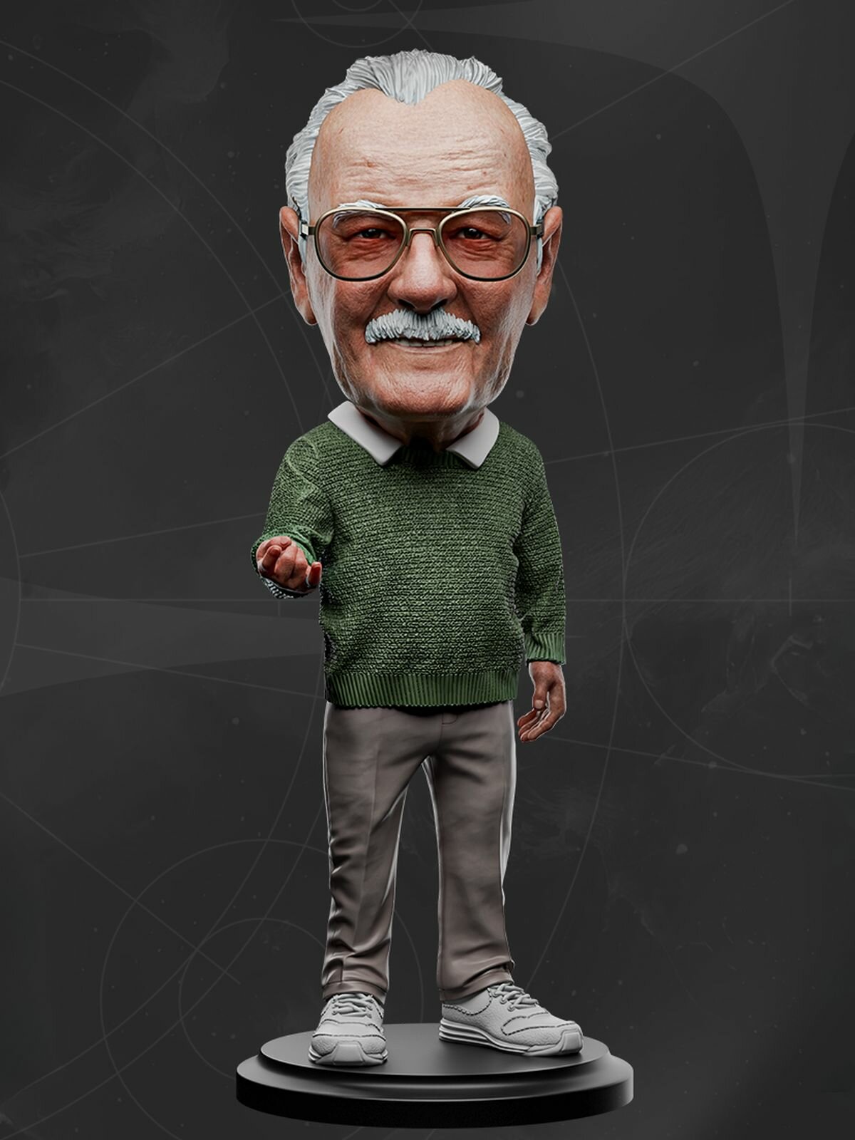 Сборная модель Stan Lee (Marvel), 125мм для покраски
