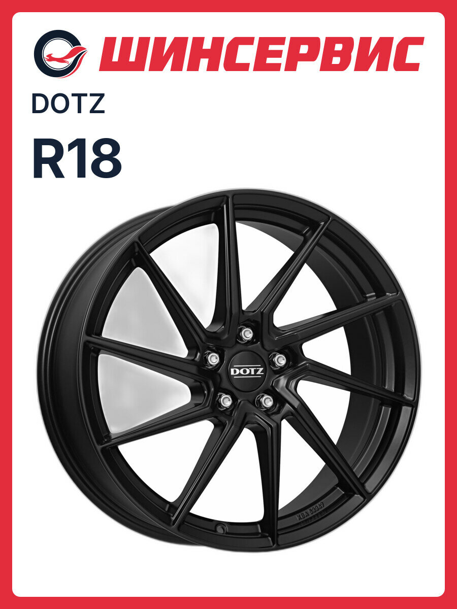 Литой колесный диск Dotz Spa black R18x8J 5x100 ET35 ЦО60.1 для автомобиля
