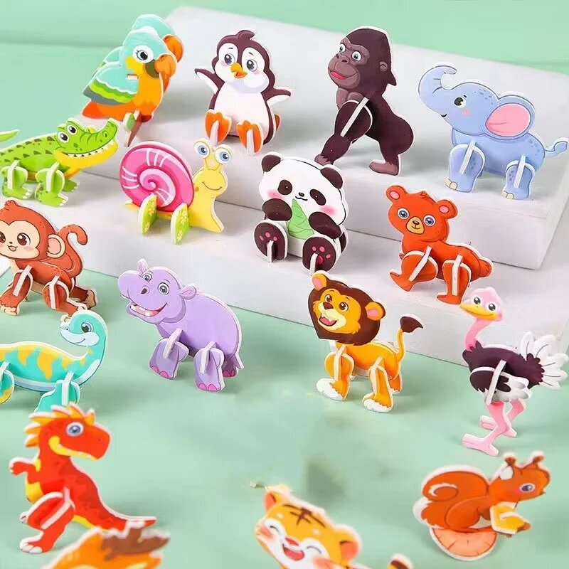 3D пазлы-динозавры из бумаги MEADE 30 шт. 30PCS Animals
