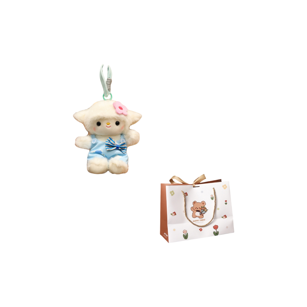OU DI PIG Cute and Adorable Креативный Мультяшный Цветок Овца Плюшевые брелки 15 см Длина тела 15CM