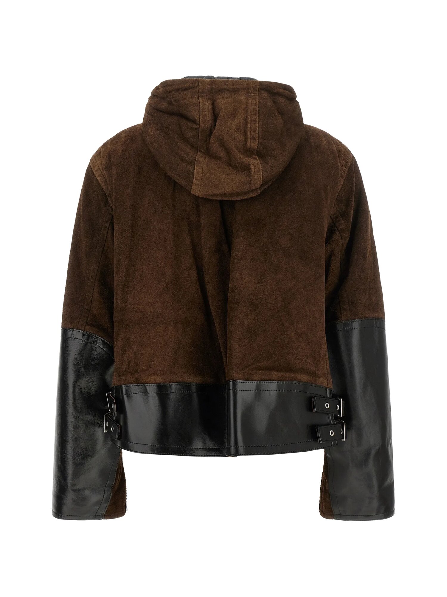 Куртка Sacai Suede-panelled leather jacket, размер 44 — фото 1
