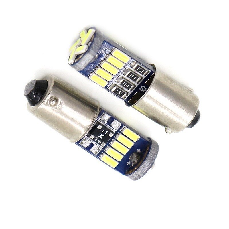 Автомобильная светодиодная лампа BA9S 4014, 15 SMD, 12 В, белый цвет, 1 шт.