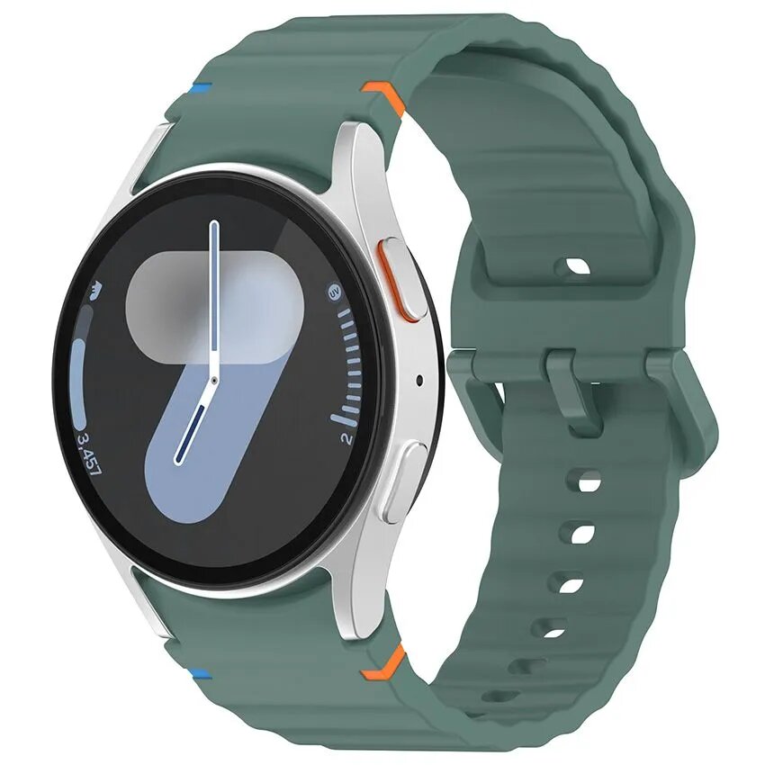 Силиконовый ремешок с красочной пряжкой и волнистым рисунком для Samsung Galaxy Watch 7