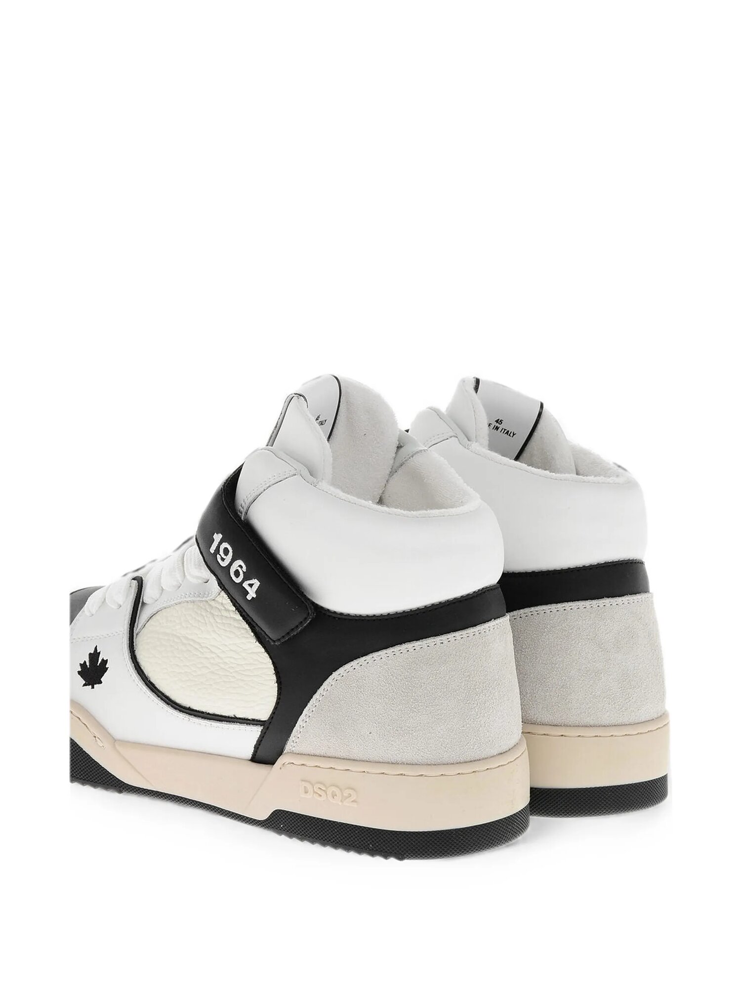Кроссовки DSQUARED2 Spiker sneakers, размер 41.5, бежевый/белый — фото 1