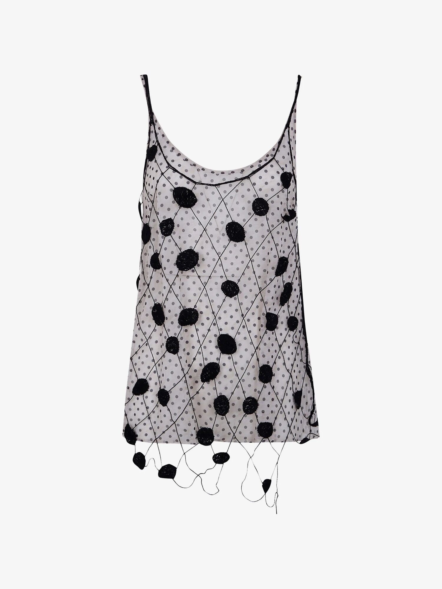 Топ Polka-dot lattice top