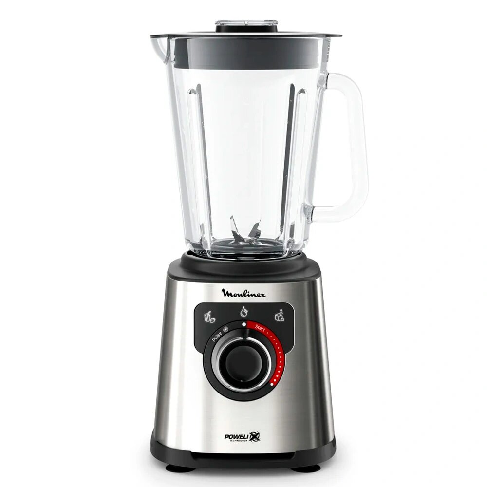 Cтационарный блендер Moulinex PerfectMix+ LM871D10, металл/пластик, 1200Вт, 2л, серебристый/чёрный