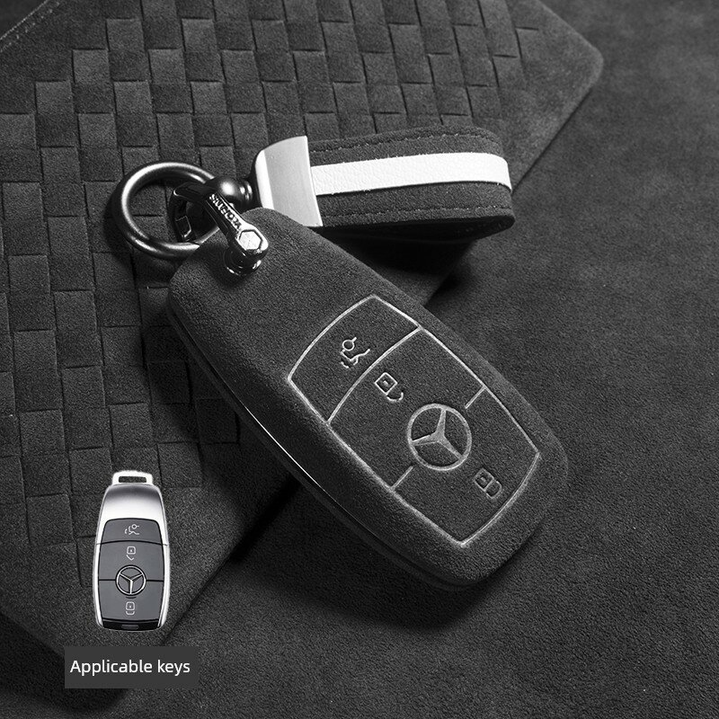Автомобильный брелок Mercedes-Benz E300L с одинарной оболочкой и аксессуарным ремешком, темно-серый для S-класса
