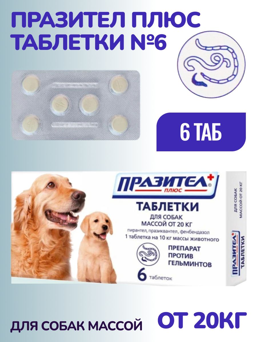 Празител плюс таблетки собакам массой от 20кг №6