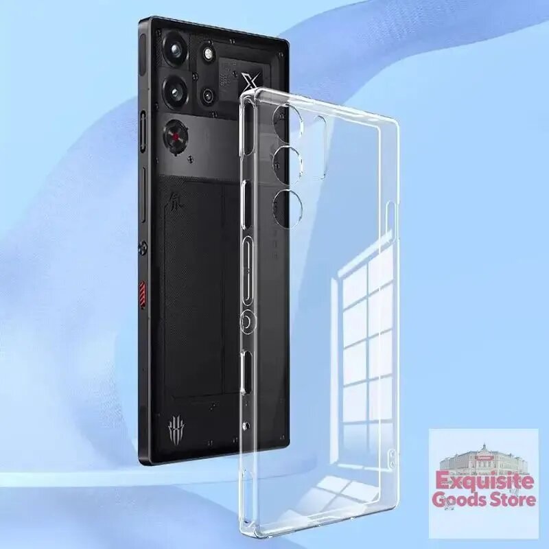 Эксклюзивный бампер из эластичного термополиуретана для ZTE Nubia Red Magic 10 Pro RedMagic10Pro, прозрачный Fundas Capa, мягкостью и тонкостью выделяемый.