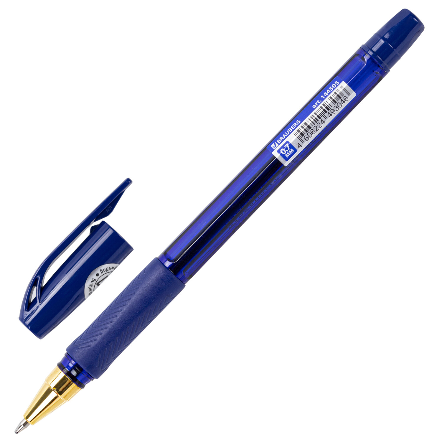 Упаковка 36 шт. Ручка шариковая BRAUBERG BP-GT GLD BLUE, синяя, корпус тонированный, пишущий узел 0,7 мм, линия письма 0,35 мм, 144505