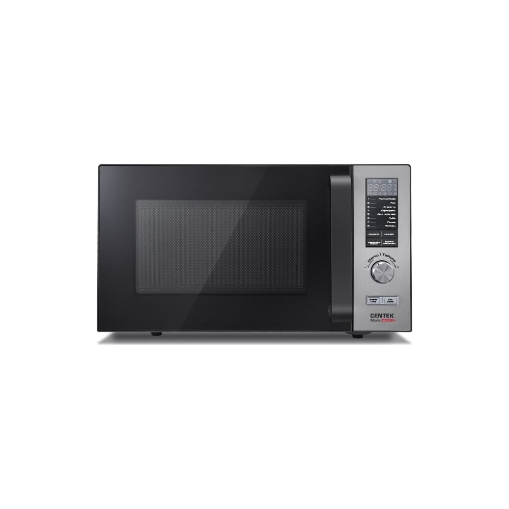 Микроволновая СВЧ печь Centek CT-1588 сталь 900W, 25 л, 8 программ Multicook + быстрая разморозка