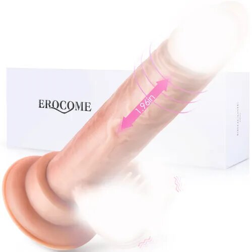 Фрикционный фаллоимитатор с ротацией и клиторальной стимуляцией Erocome Scorpius, телесный