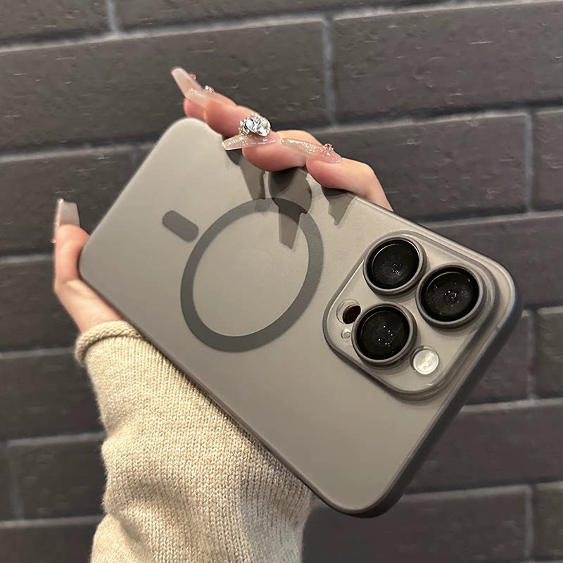 Чехол для iPhone 12 Pro с магнитной системой, матовая текстура, титаново-черный, совместимый с MagSafe