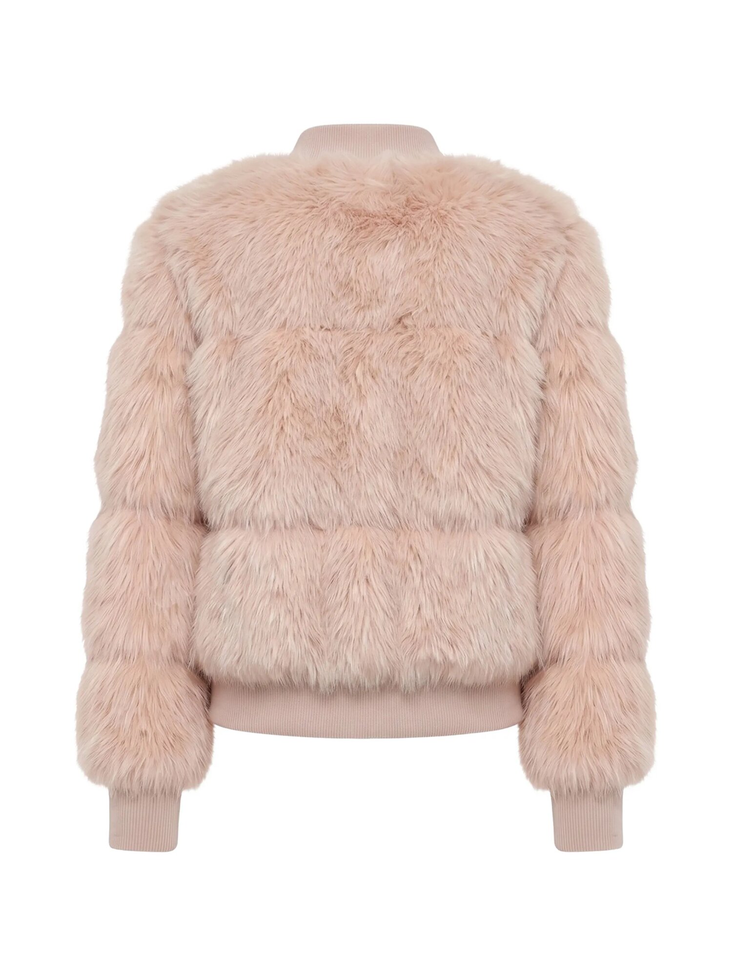 Куртка PATRIZIA PEPE Faux-fur bomber jacket, размер 44, розовый — фото 1