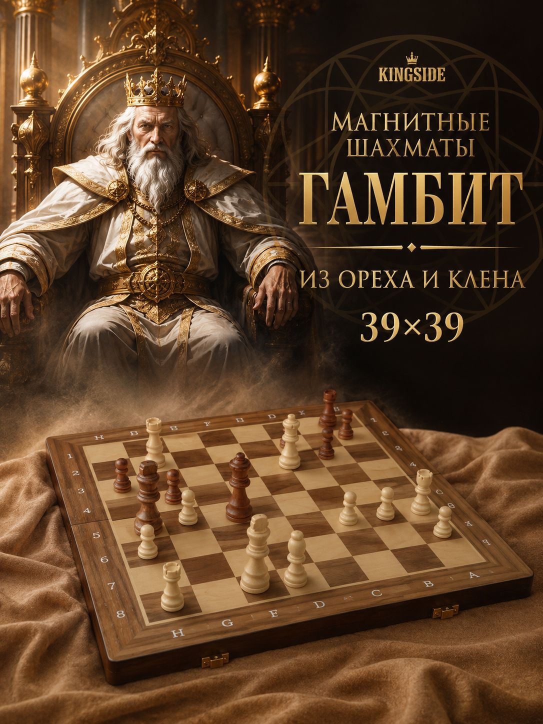 Набор шахмат деревянный Гамбит
