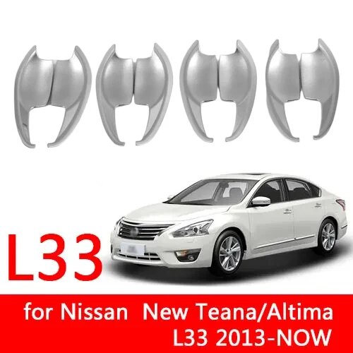 Для Nissan Teana J32 J31 L33 Altima хромированные чехлы на дверные ручки 2008 2012 2013 2014 2015 аксессуары наклейки Стайлинг автомобиля