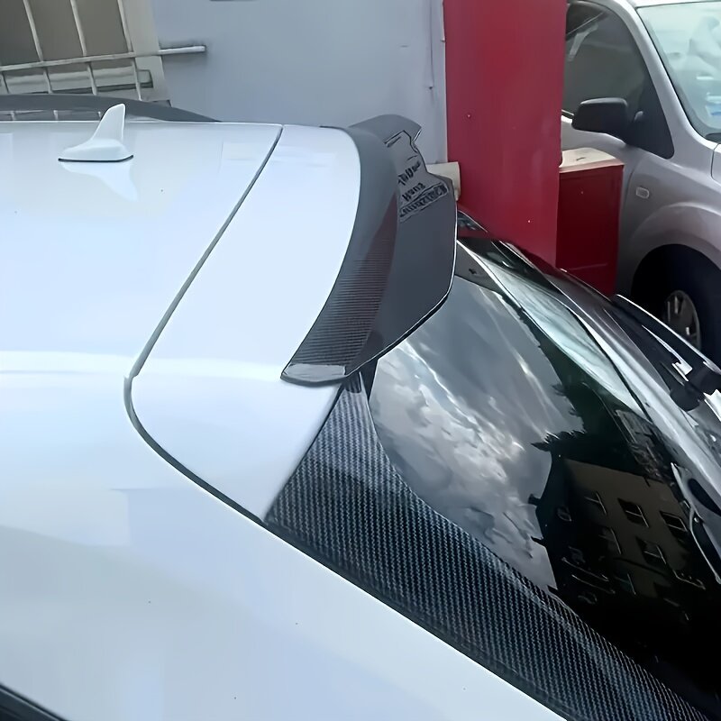Универсальный задний спойлер для автомобиля из ABS, установка без сверления, аэродинамический дизайн, полированная износостойкая поверхность, черный