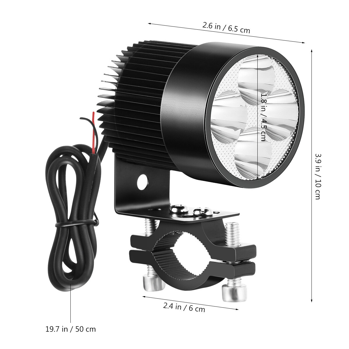 LEORX 1 Шт 12V-85V 20W Фонарь Головного Света Для Мотоцикла Велосипеда Авто Чёрный