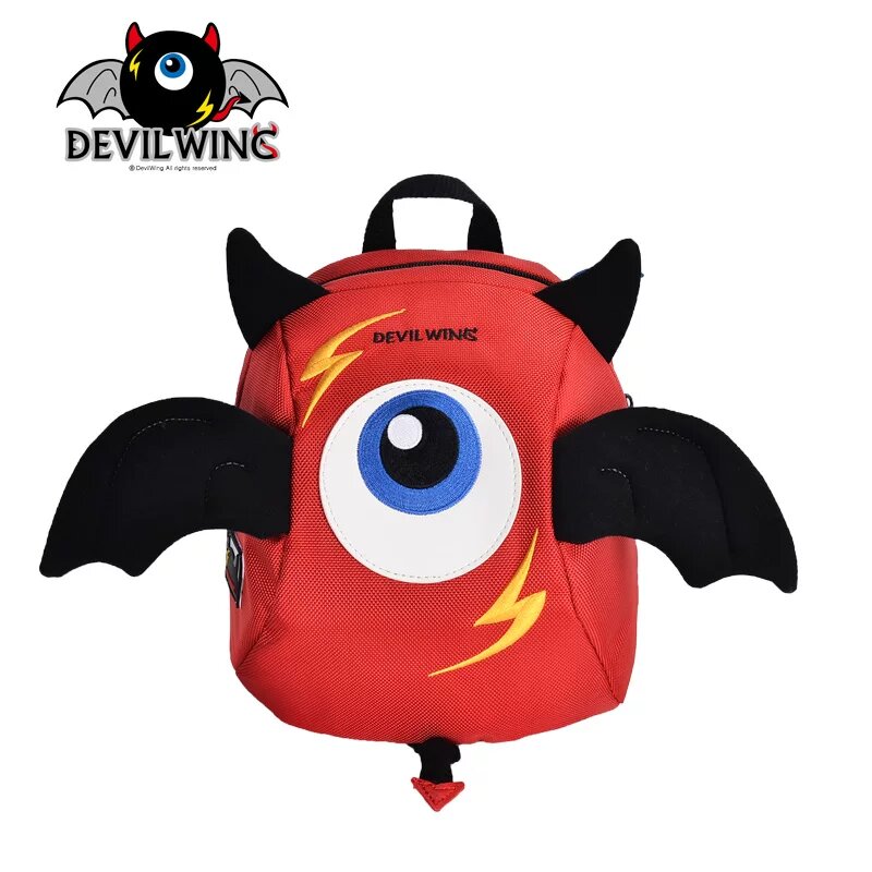 Devilwing Рюкзак с крыльями красный цвет школьный рюкзак с узором крыльев для студентов