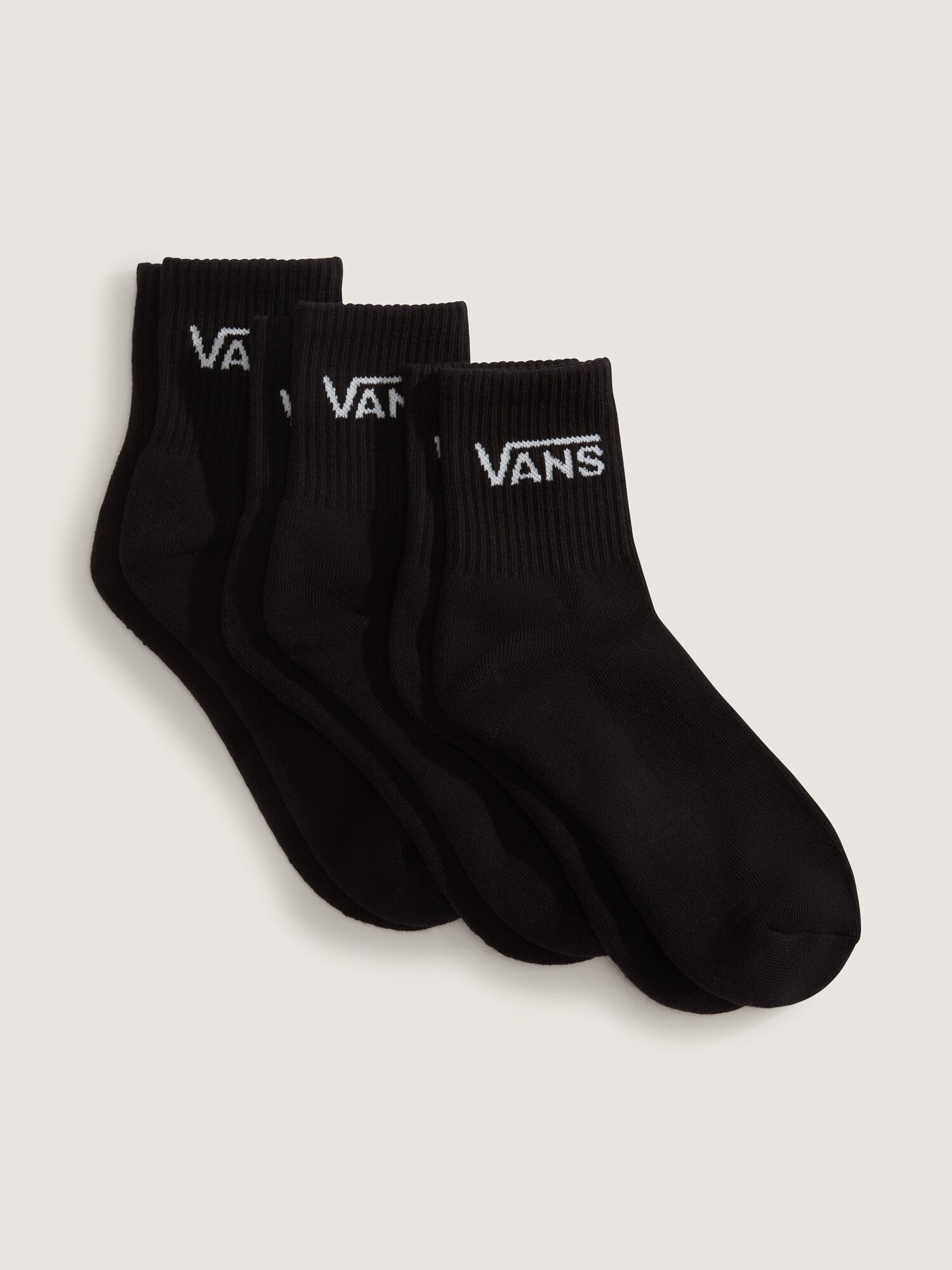 Носки VANS Half Crew, комплект, 3 пары, размер L, черный — фото 1