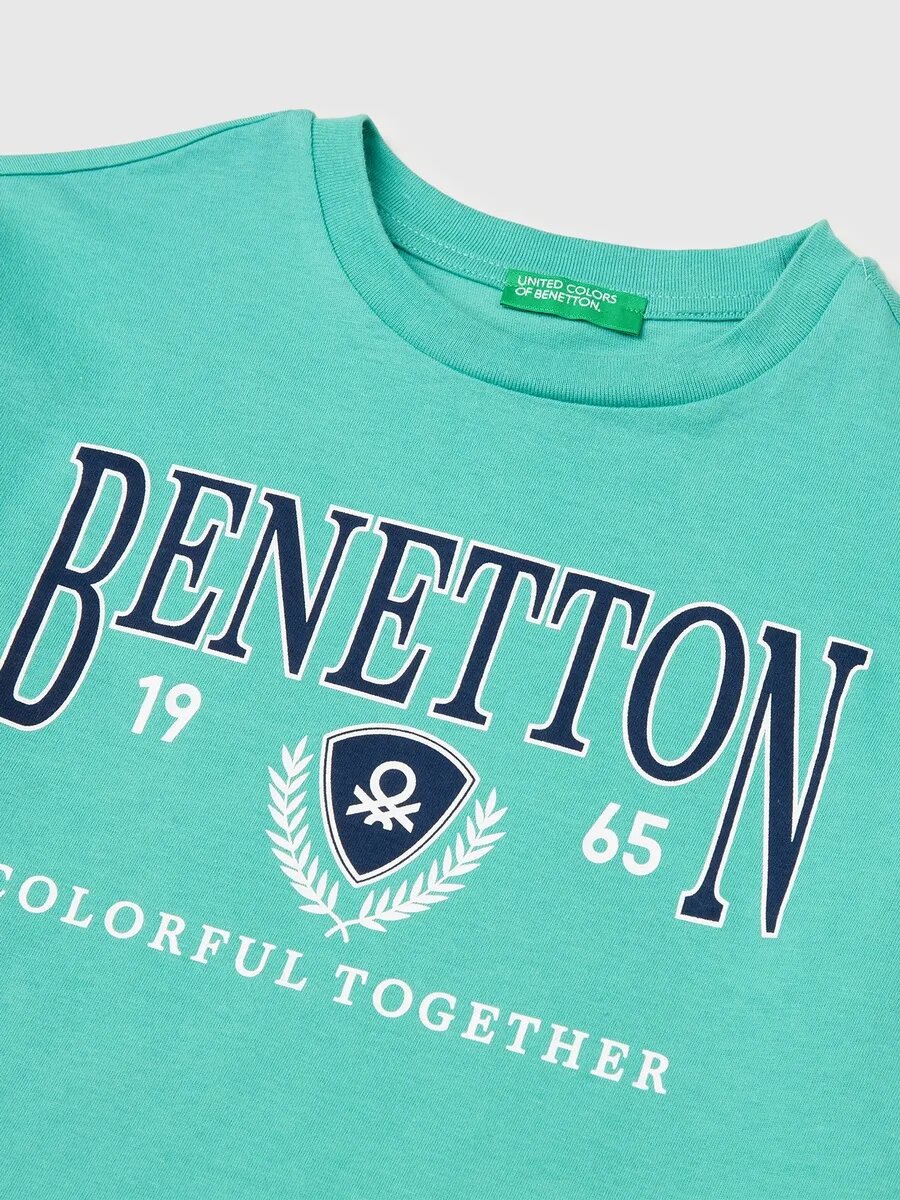 Лонгслив UNITED COLORS OF BENETTON, размер XL, зеленый — фото 1