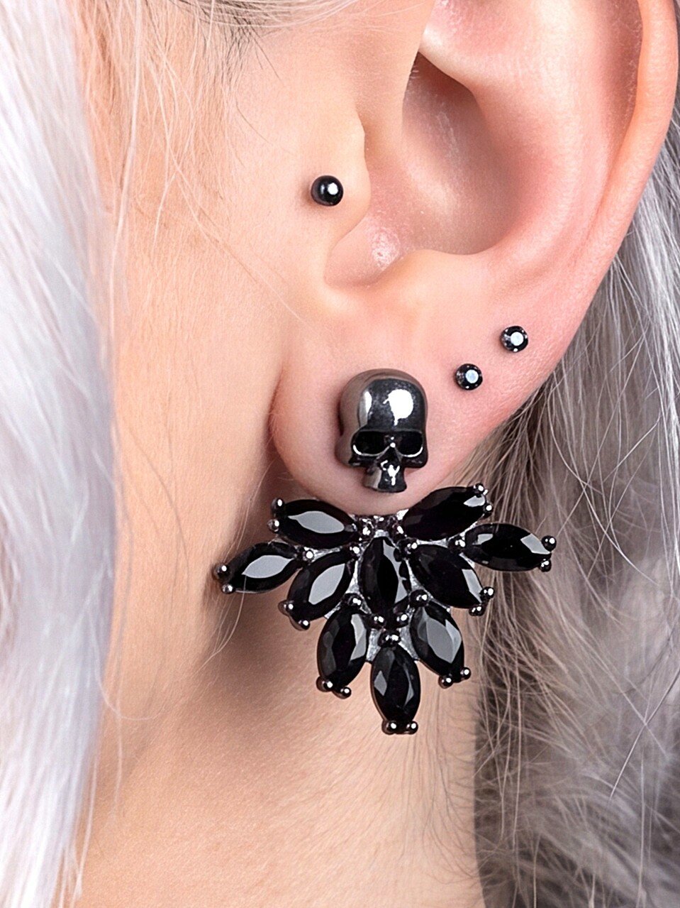 Серьги-трансформеры Starfallshop, металл, искусственный камень