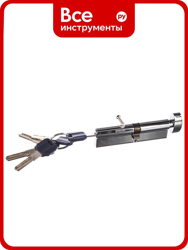 Цилиндровый механизм с вертушкой PUNTO Z402/110 mm 55+10+45 CP хром 5 кл. 36187