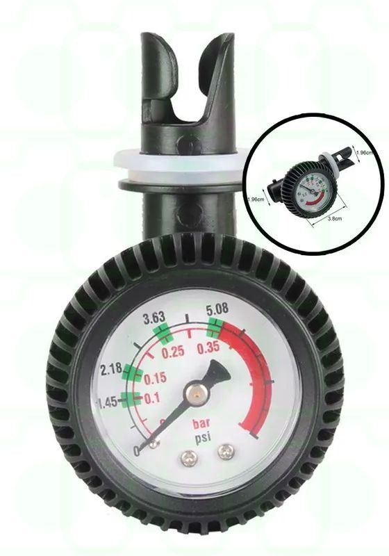 Манометр для надувных изделий 0–5 PSI, с защитным чехлом, для бассейнов и лодок