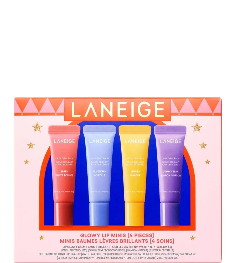 LANEIGE Набор бальзамов для губ Glowy Lip Minis Lip Treatment Gift Set