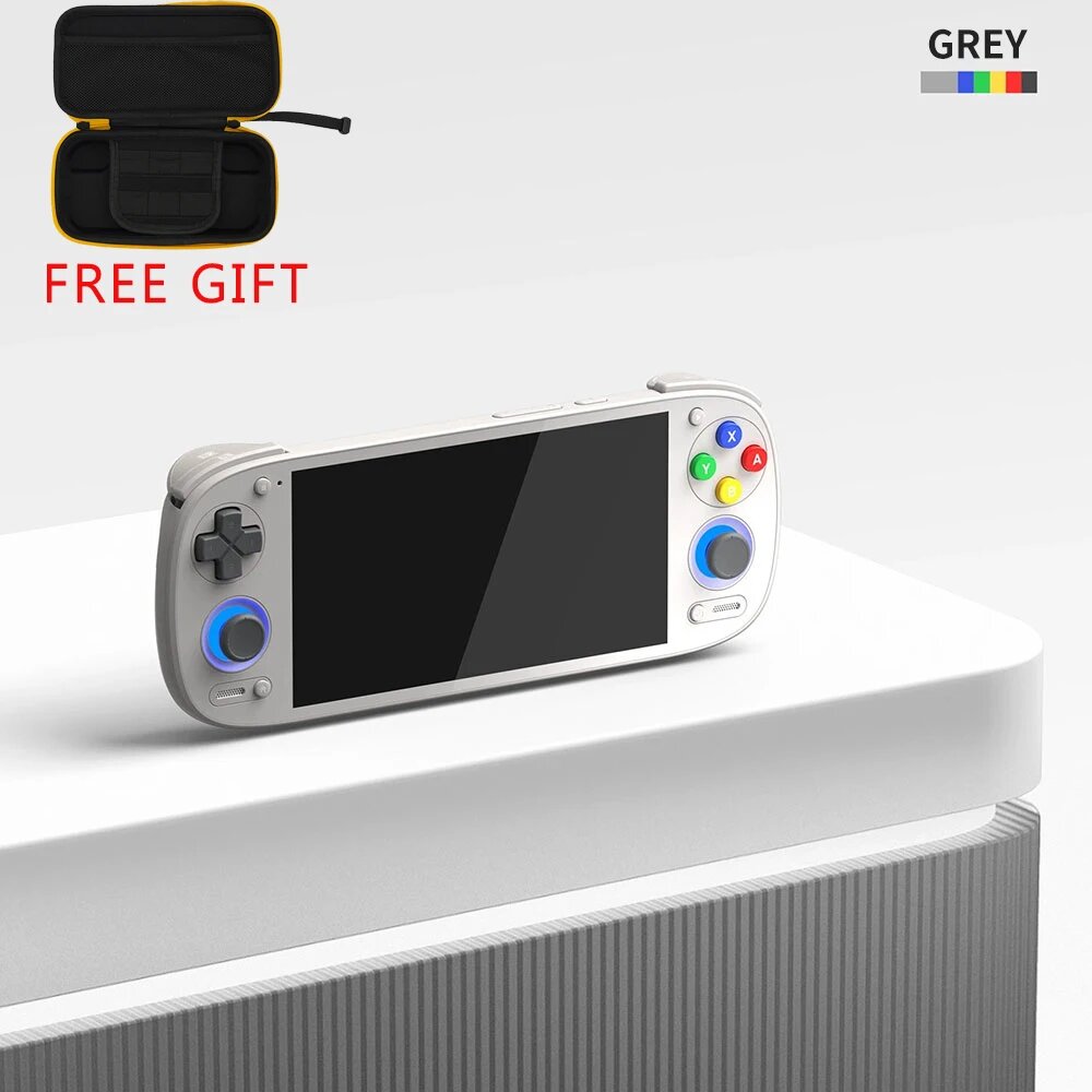 Retroid Pocket 5 Grey, портативная игровая консоль с сумкой