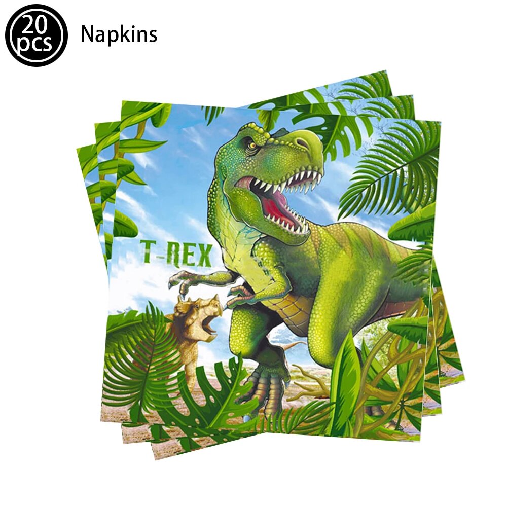 Надувные шары-динозавры PartiesTour 20pcs napkins