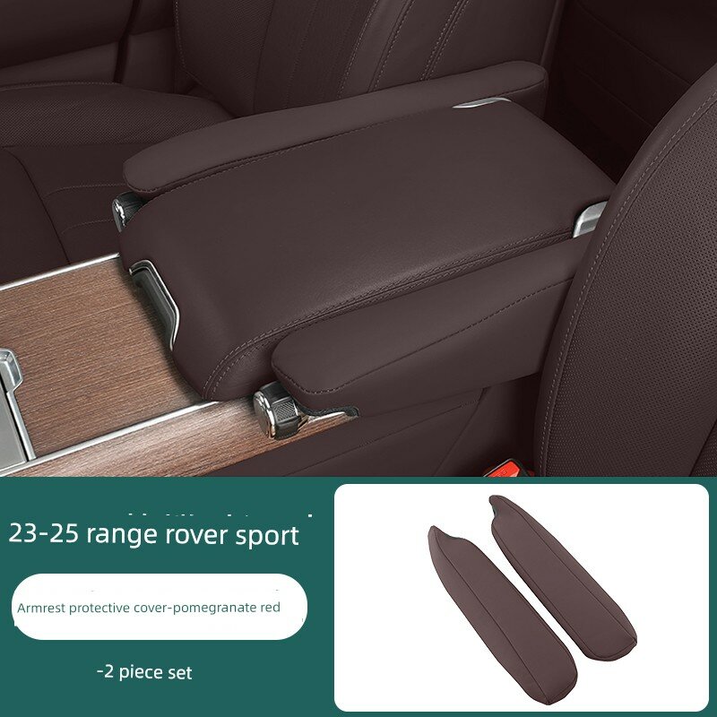 Коврик для центрального подлокотника Range Rover Sport 2023-2025, цвет гранатово-красный, комплект из пары