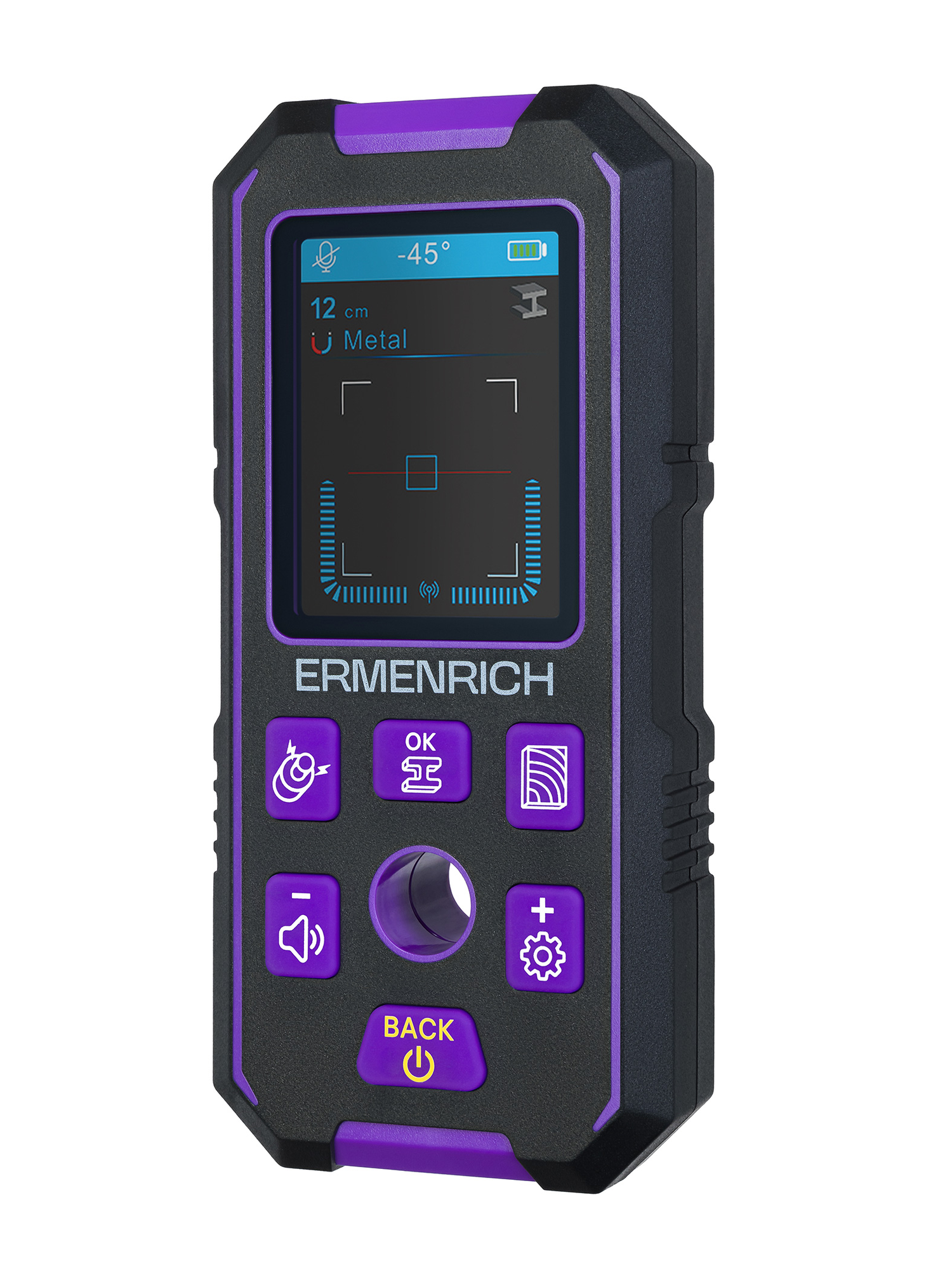 Детектор скрытой проводки Ermenrich SD20 Ping, автоматическая калибровка, звуковая и световая индикация