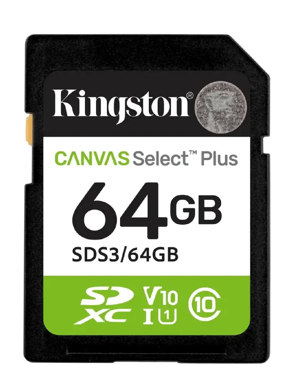 Карта памяти Kingston SDS3/64GB 64GB SDXC, Class 10, UHS-I, U1, V10, A1