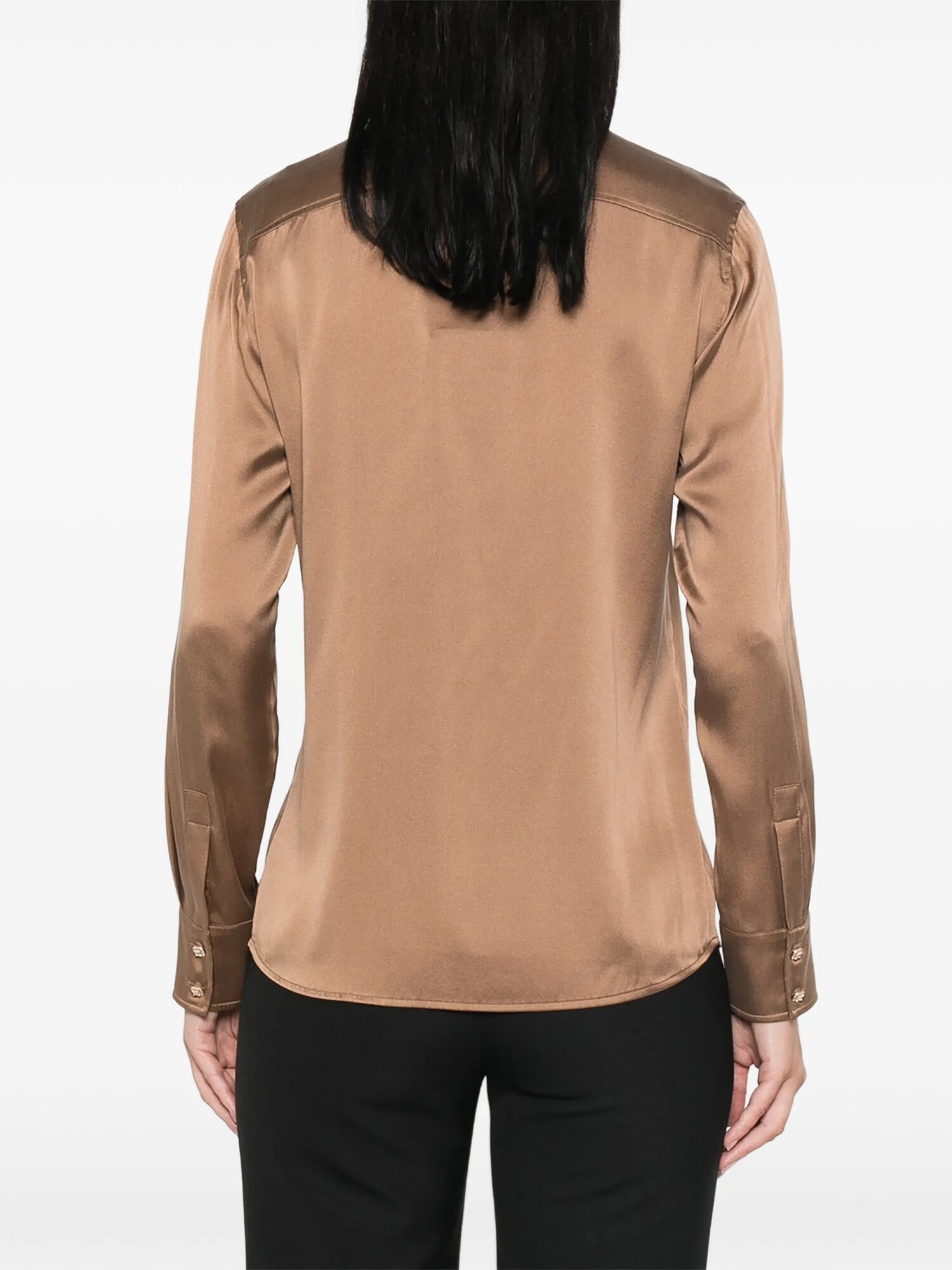 Рубашка Max Mara Silk shirt, размер 38, brown — фото 1