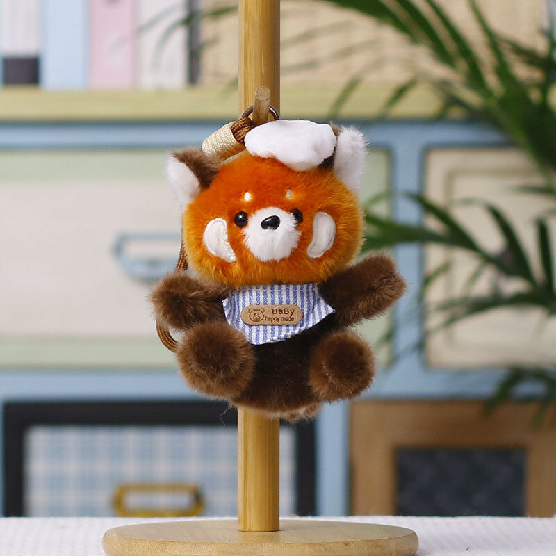 Игрушка мягкая животное брелок из коротковорсистой ткани для детей и подарка енот