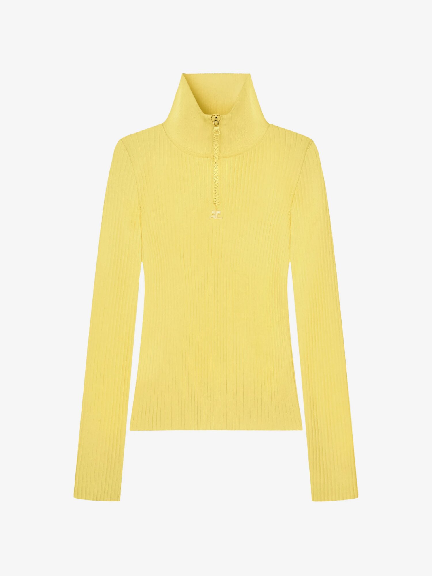 Свитер courreges Zipped rib-knit sweater