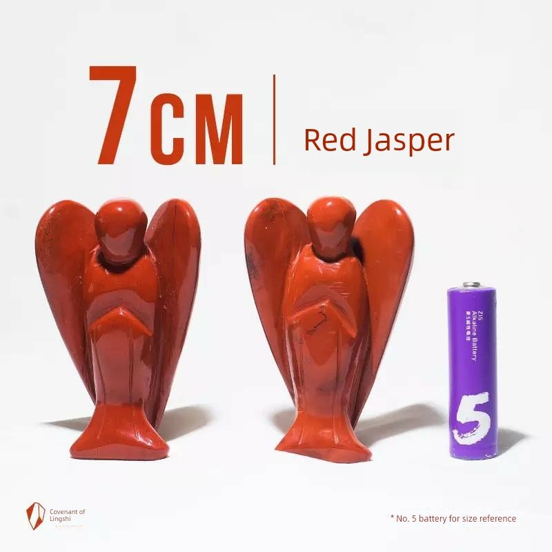 Натуральная кристаллическая фигурка из красного жаспера примерно 7 см высотой, декоративный аксессуар для дома