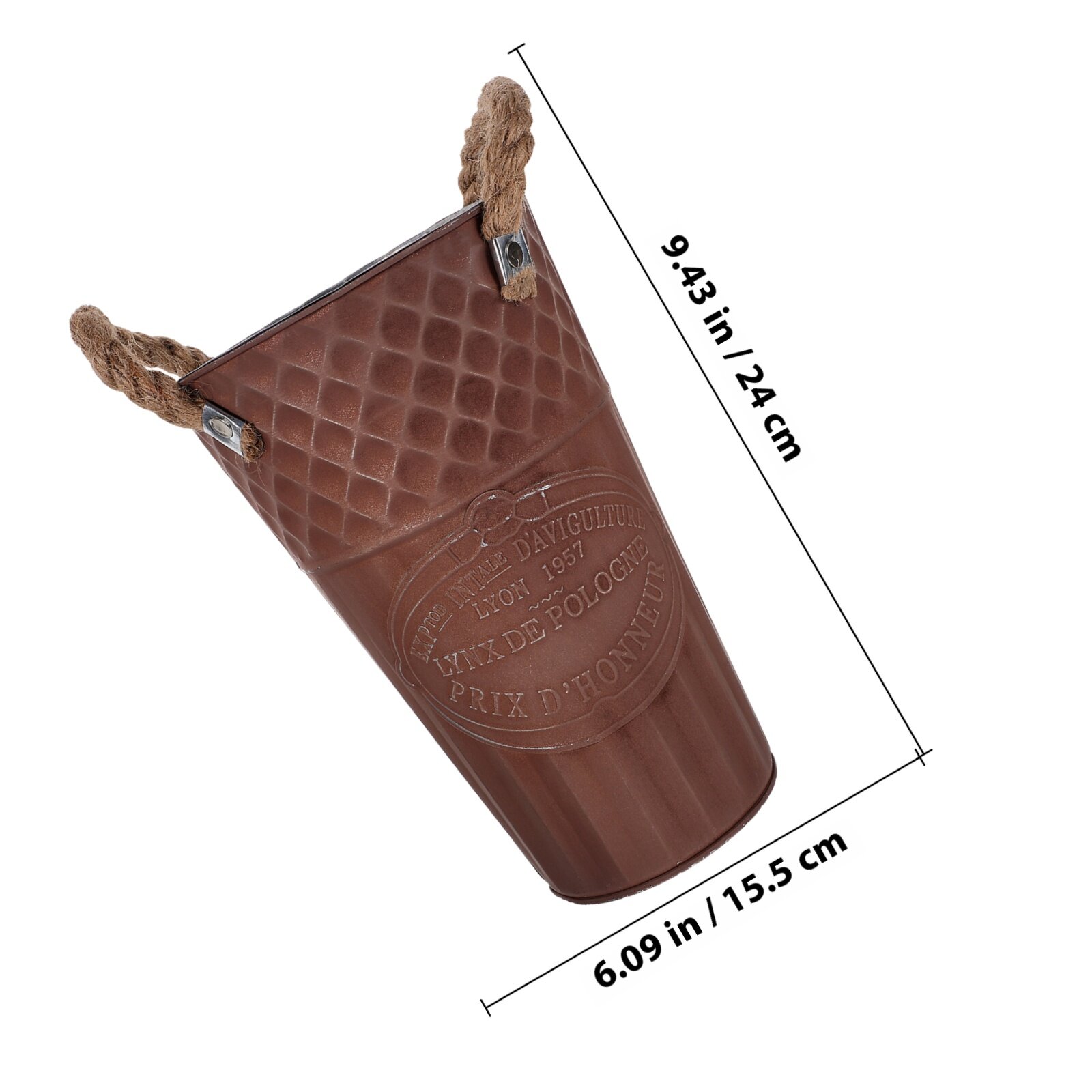 Цветочный Горшок Из Железа Коричневый Объем 24.00X15.50X15.50Cm