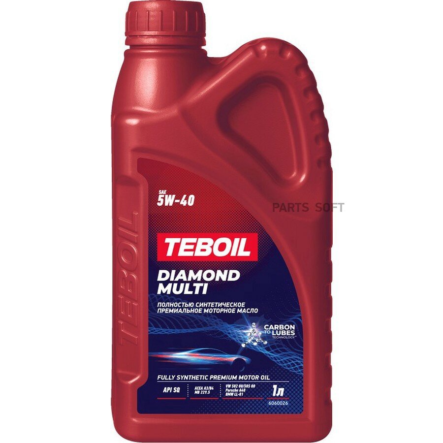 TEBOIL 2448260 Масло моторное TEBOIL DIAMOND MULTI SAE 5W-40 канистра п/э 1л