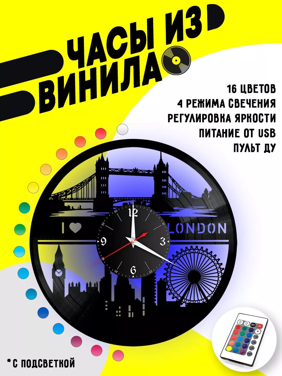 Часы из винила / город Лондон