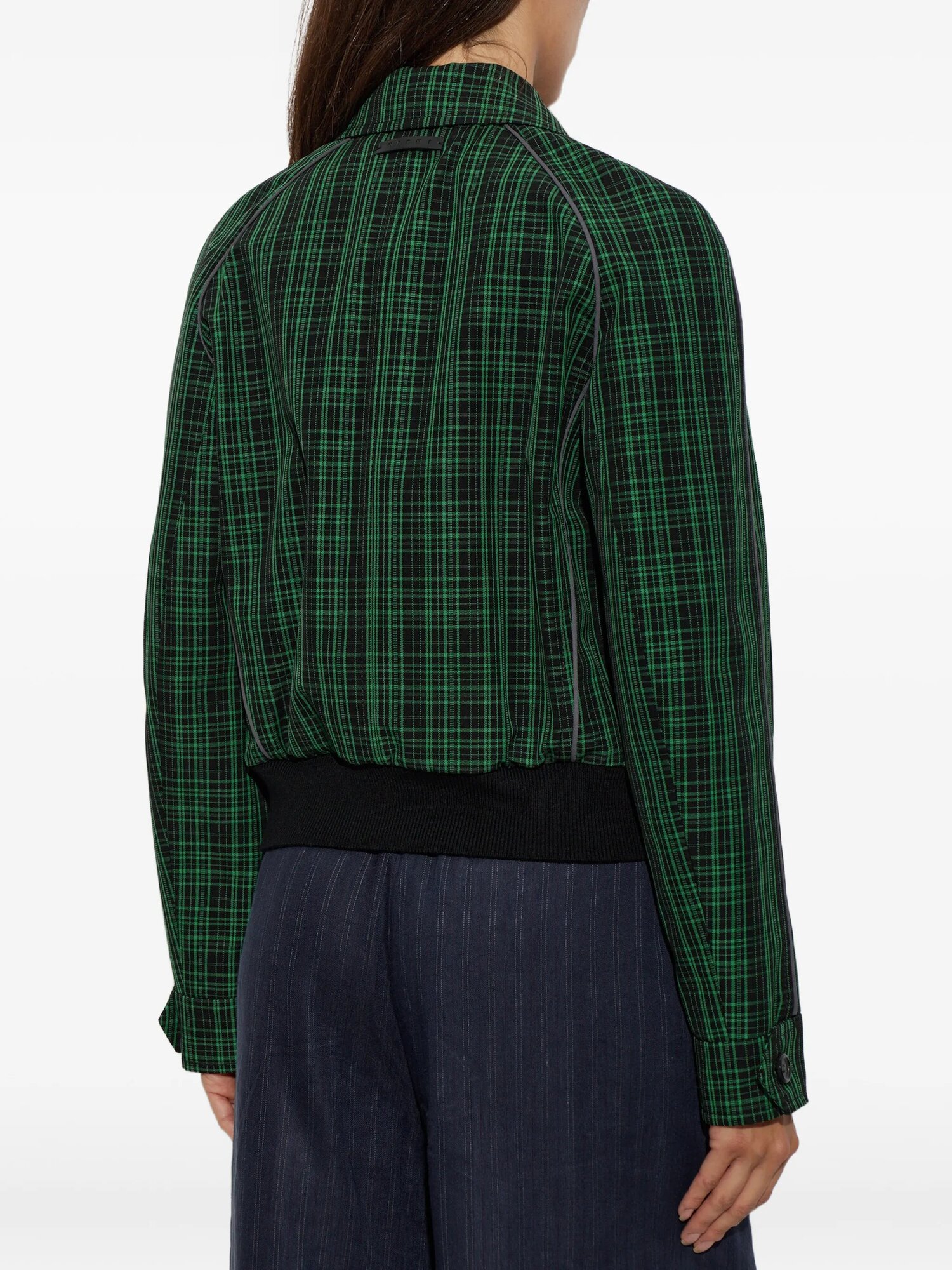 Куртка Marni Checked wool-blend jacket, размер 40, зеленый — фото 1