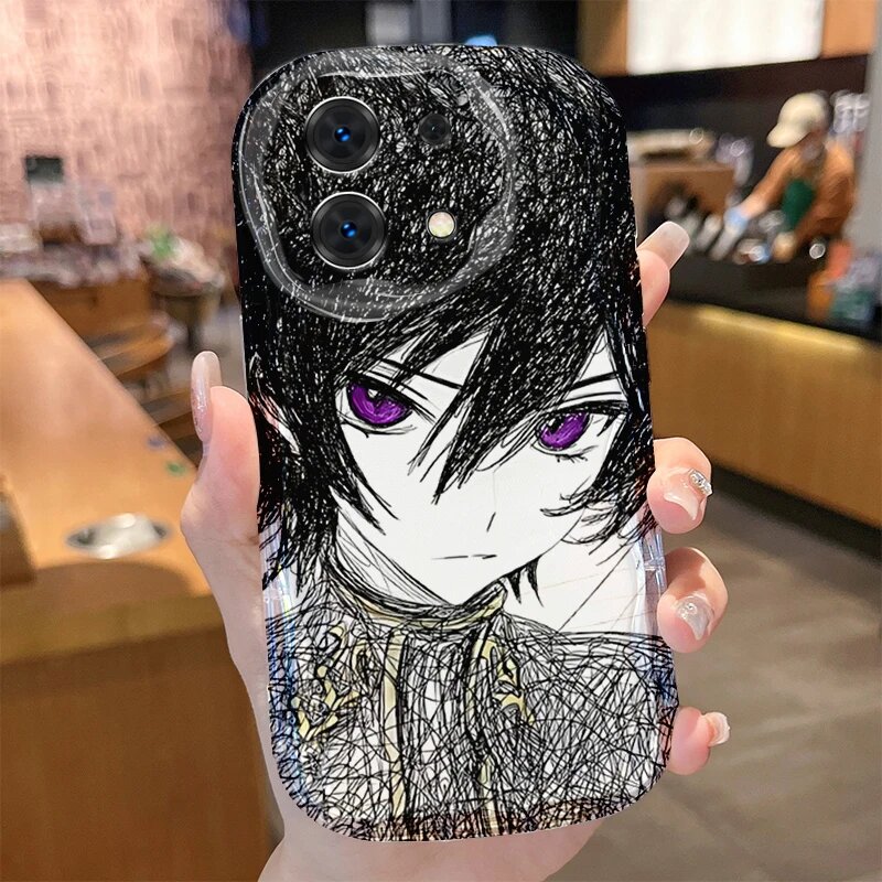 Чехол Lelouch Lamperouge с принтом-скетчем для Xiaomi Redmi Note 15 14 13 12 4, RedmiNote15ProPlus5G