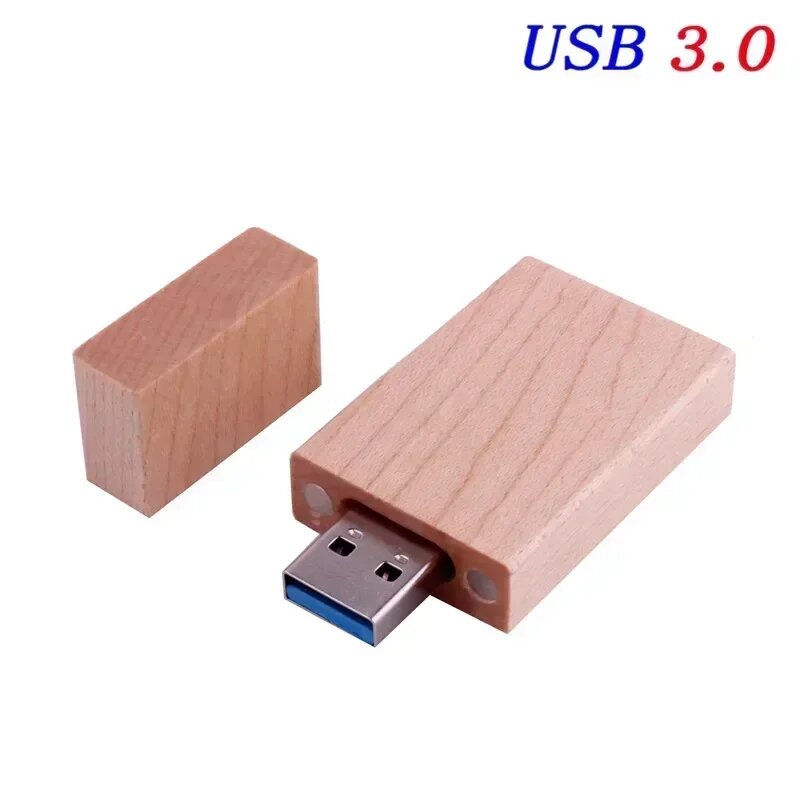 Деревянный флеш-накопитель JASTER USB 3.0 32GB, Maple