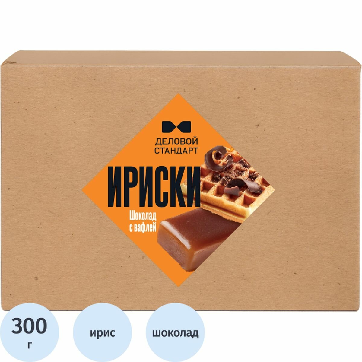 Ирис Деловой Стандарт Шоколад с вафлей, 20г (15 батончиков) (2266289), 1 уп.