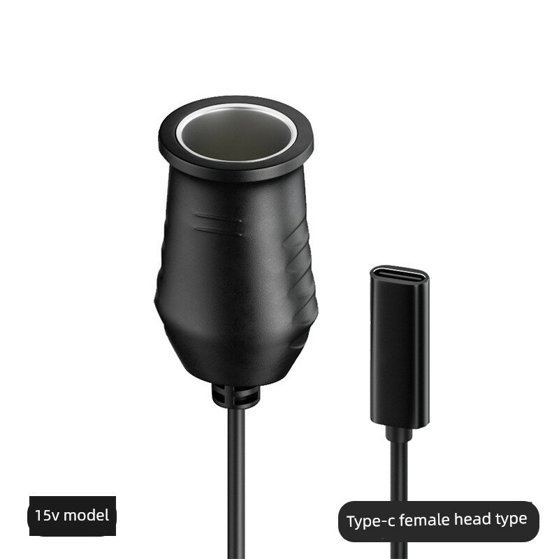 15 см кабель с разъемом USB-C женский к автомобильной розетке для 15В, универсальный адаптер для зарядки в машине