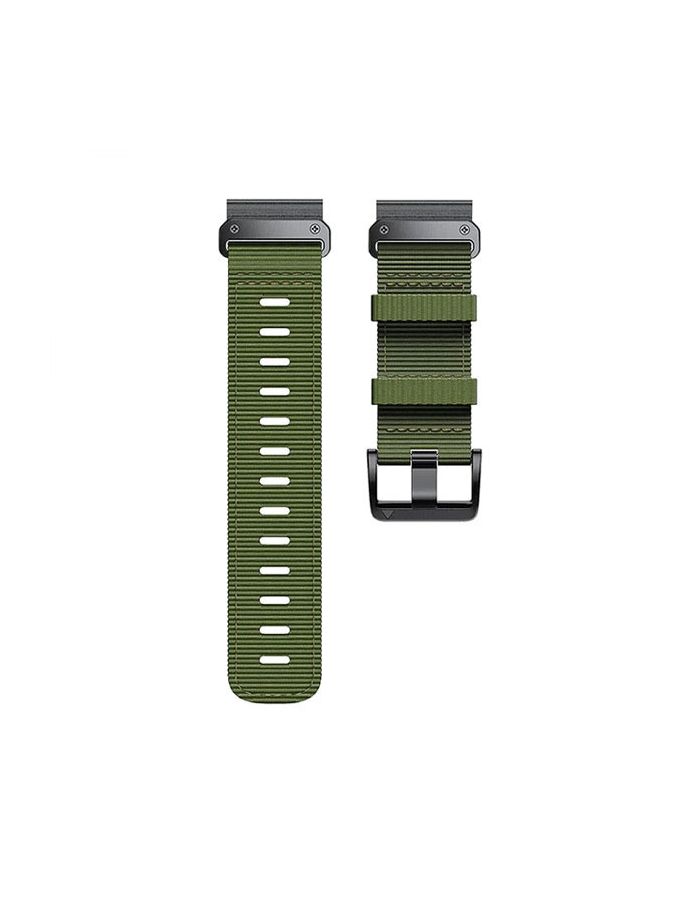 Ремешок тактический Tactix 26 мм. для Garmin Fenix 7x / 6x / 5x / 3, Enduro 2 / Tactix 7, Tactix Delta (Зеленый/Хаки-Черный)